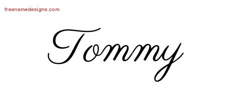 Classic Name Tattoo Designs Tommy Graphic Download - Free Name Designs