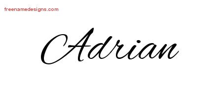 Cursive Name Tattoo Designs Adrian Download Free - Free Name Designs