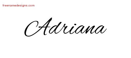 Cursive Name Tattoo Designs Adriana Download Free - Free Name Designs