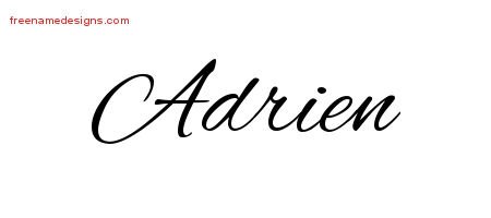 Cursive Name Tattoo Designs Adrien Download Free - Free Name Designs