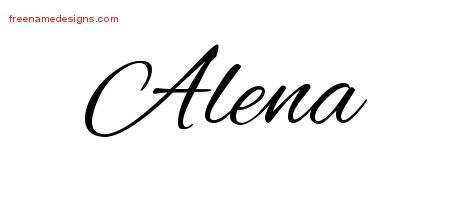 Cursive Name Tattoo Designs Alena Download Free - Free Name Designs