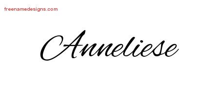 Cursive Name Tattoo Designs Anneliese Download Free - Free Name Designs