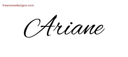 Cursive Name Tattoo Designs Ariane Download Free - Free Name Designs