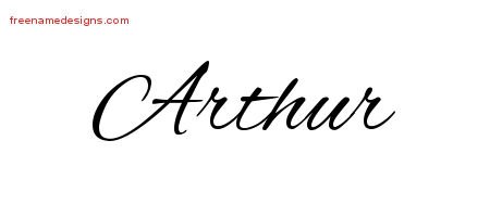 Cursive Name Tattoo Designs Arthur Download Free - Free Name Designs