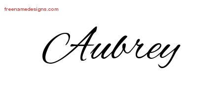 Cursive Name Tattoo Designs Aubrey Download Free - Free Name Designs