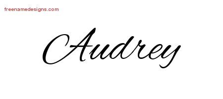 Cursive Name Tattoo Designs Audrey Download Free - Free Name Designs