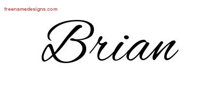 Cursive Name Tattoo Designs Brian Download Free - Free Name Designs