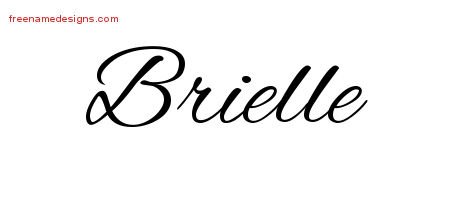 Cursive Name Tattoo Designs Brielle Download Free - Free Name Designs