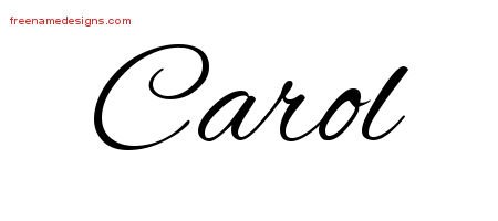 Cursive Name Tattoo Designs Carol Download Free - Free Name Designs