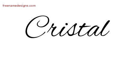 Cursive Name Tattoo Designs Cristal Download Free - Free Name Designs