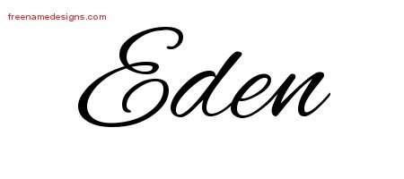 Cursive Name Tattoo Designs Eden Download Free - Free Name Designs