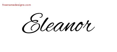 Cursive Name Tattoo Designs Eleanor Download Free - Free Name Designs
