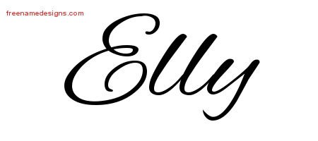 Cursive Name Tattoo Designs Elly Download Free - Free Name Designs