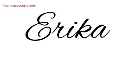 Cursive Name Tattoo Designs Erika Download Free - Free Name Designs