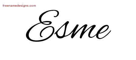 Cursive Name Tattoo Designs Esme Download Free - Free Name Designs