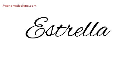 Cursive Name Tattoo Designs Estrella Download Free - Free Name Designs