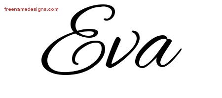 Cursive Name Tattoo Designs Eva Download Free - Free Name Designs