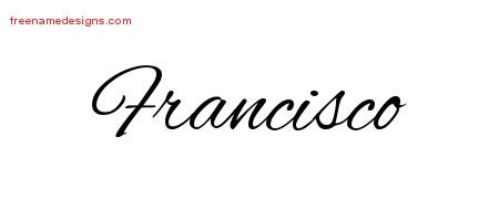 Cursive Name Tattoo Designs Francisco Download Free - Free Name Designs