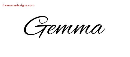 Cursive Name Tattoo Designs Gemma Download Free - Free Name Designs