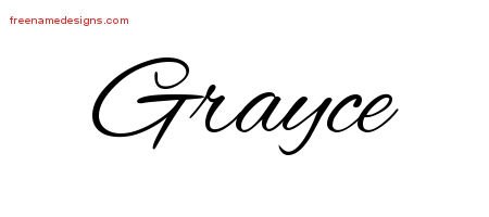 Cursive Name Tattoo Designs Grayce Download Free - Free Name Designs