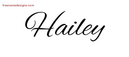 Cursive Name Tattoo Designs Hailey Download Free - Free Name Designs