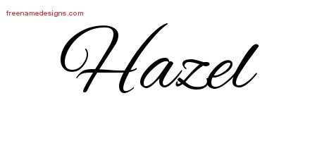 Cursive Name Tattoo Designs Hazel Download Free - Free Name Designs