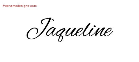Cursive Name Tattoo Designs Jaqueline Download Free - Free Name Designs