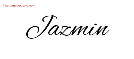 Cursive Name Tattoo Designs Jazmin Download Free - Free Name Designs