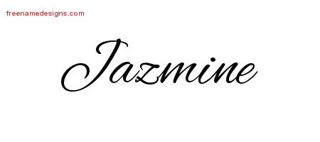 Cursive Name Tattoo Designs Jazmine Download Free - Free Name Designs