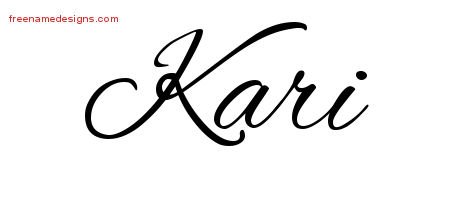 Cursive Name Tattoo Designs Kari Download Free - Free Name Designs