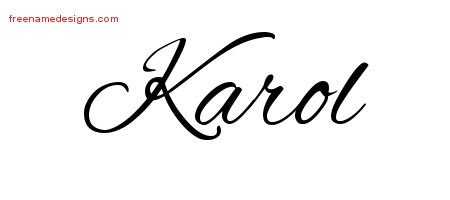 Cursive Name Tattoo Designs Karol Download Free - Free Name Designs
