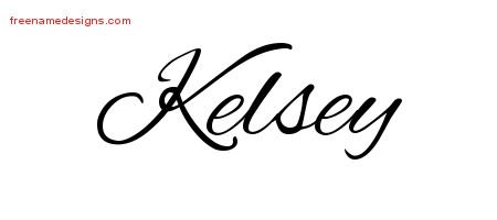 Cursive Name Tattoo Designs Kelsey Download Free - Free Name Designs