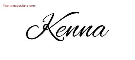 Cursive Name Tattoo Designs Kenna Download Free - Free Name Designs