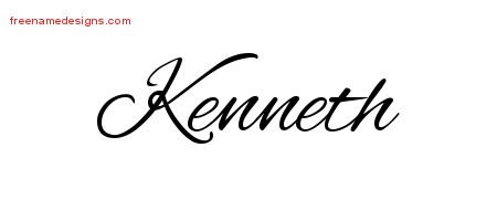 Cursive Name Tattoo Designs Kenneth Download Free - Free Name Designs