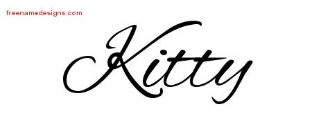 Cursive Name Tattoo Designs Kitty Download Free - Free Name Designs