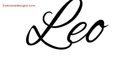 Cursive Name Tattoo Designs Leo Download Free - Free Name Designs