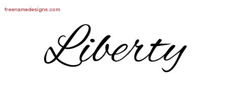Cursive Name Tattoo Designs Liberty Download Free - Free Name Designs