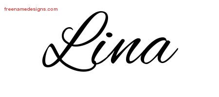 Cursive Name Tattoo Designs Lina Download Free - Free Name Designs
