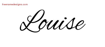 Cursive Name Tattoo Designs Louise Download Free - Free Name Designs