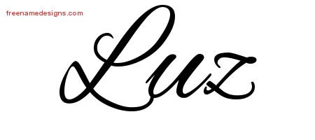 Cursive Name Tattoo Designs Luz Download Free - Free Name Designs