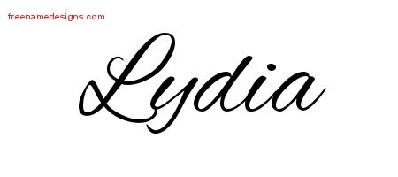 Cursive Name Tattoo Designs Lydia Download Free - Free Name Designs