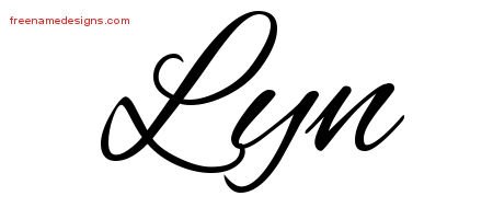 Cursive Name Tattoo Designs Lyn Download Free - Free Name Designs