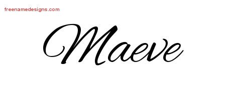 Cursive Name Tattoo Designs Maeve Download Free - Free Name Designs
