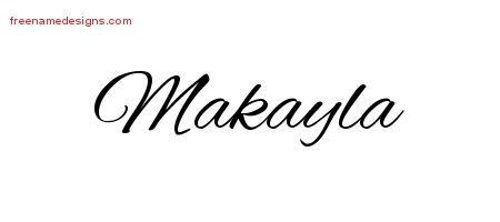 Cursive Name Tattoo Designs Makayla Download Free - Free Name Designs
