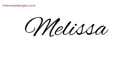 Cursive Name Tattoo Designs Melissa Download Free - Free Name Designs