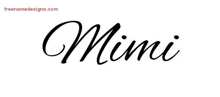 Cursive Name Tattoo Designs Mimi Download Free - Free Name Designs