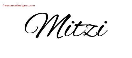 Cursive Name Tattoo Designs Mitzi Download Free - Free Name Designs
