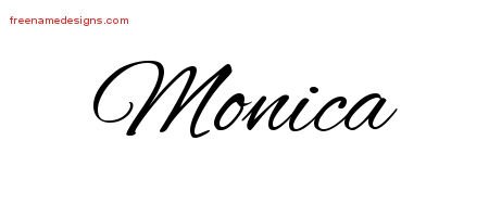 Cursive Name Tattoo Designs Monica Download Free - Free Name Designs
