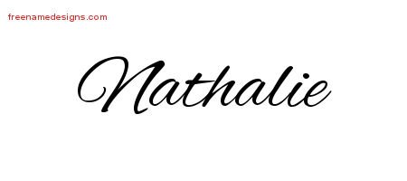 Cursive Name Tattoo Designs Nathalie Download Free - Free Name Designs