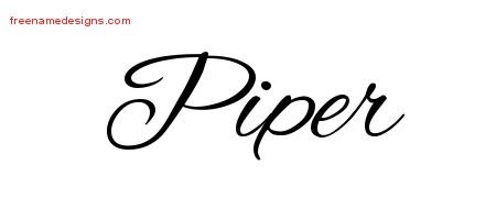Cursive Name Tattoo Designs Piper Download Free - Free Name Designs